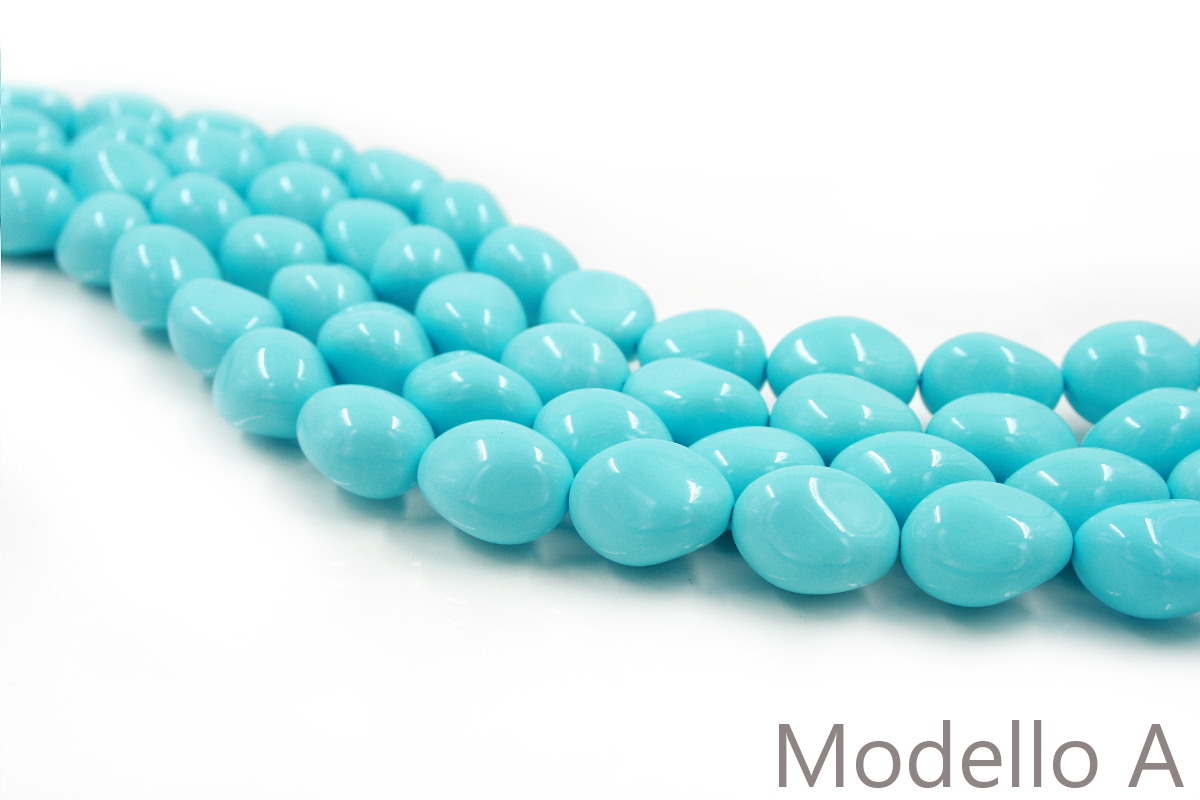 Recon turquoise strands stone shape size 18x13mm and 20x16mm - Recon ...