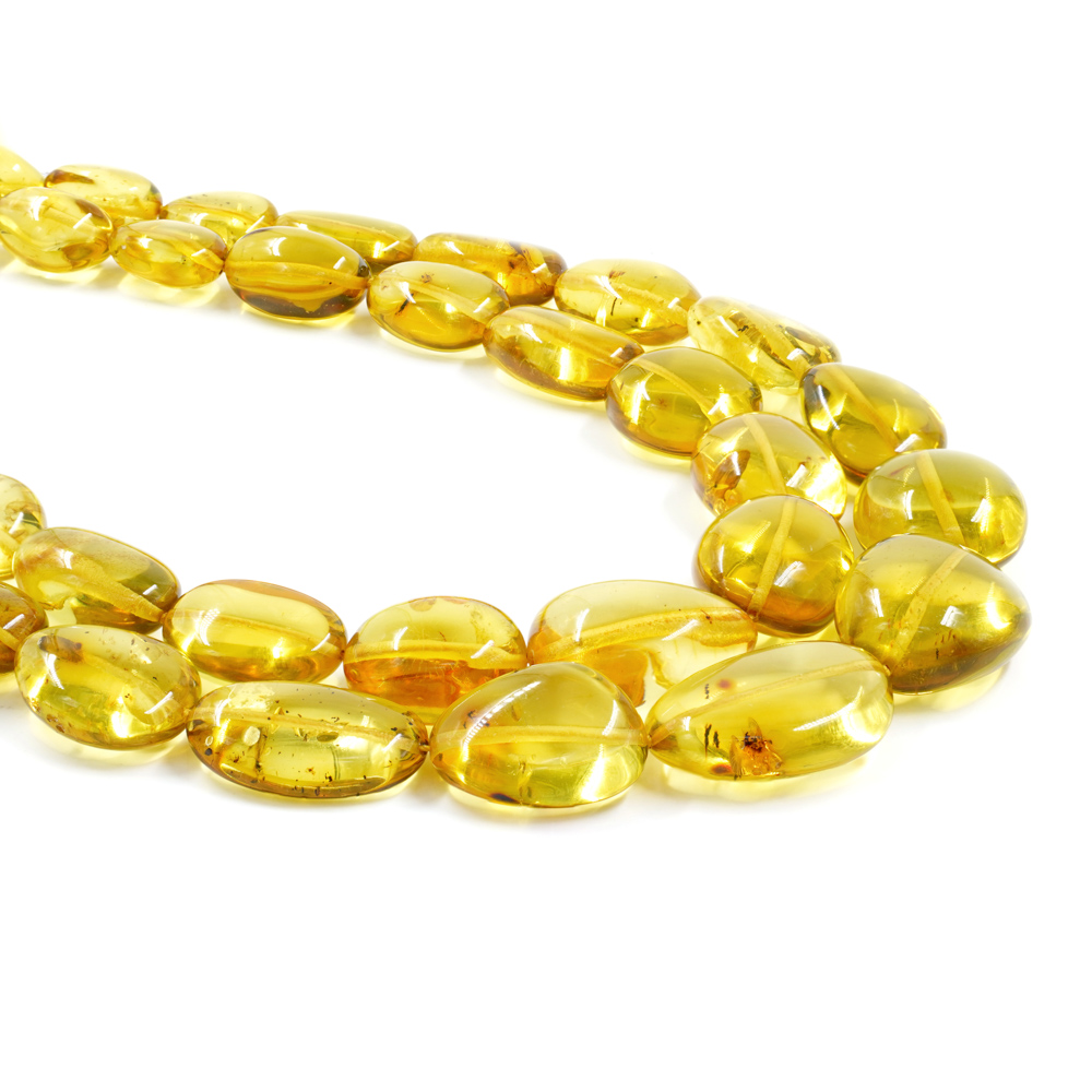 Citrine Baltic Amber strands tumble shape - Amber, Strands / Necklaces ...